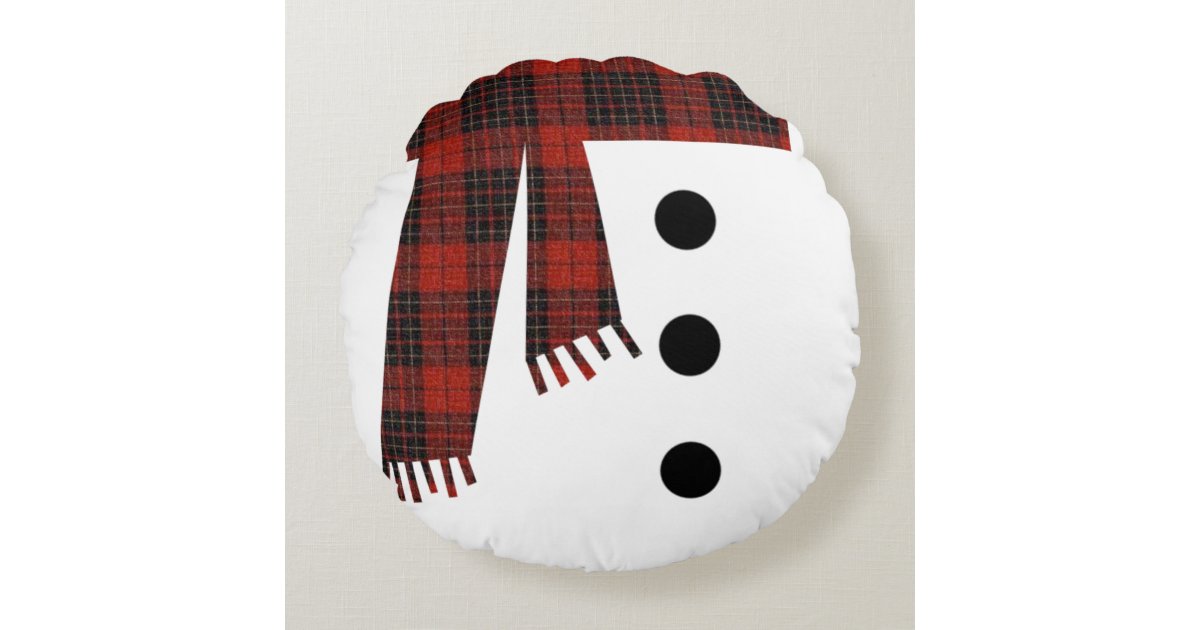 Snowman body round pillow | Zazzle