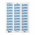 Snowman Cat & Robin Return Address Labels | Zazzle
