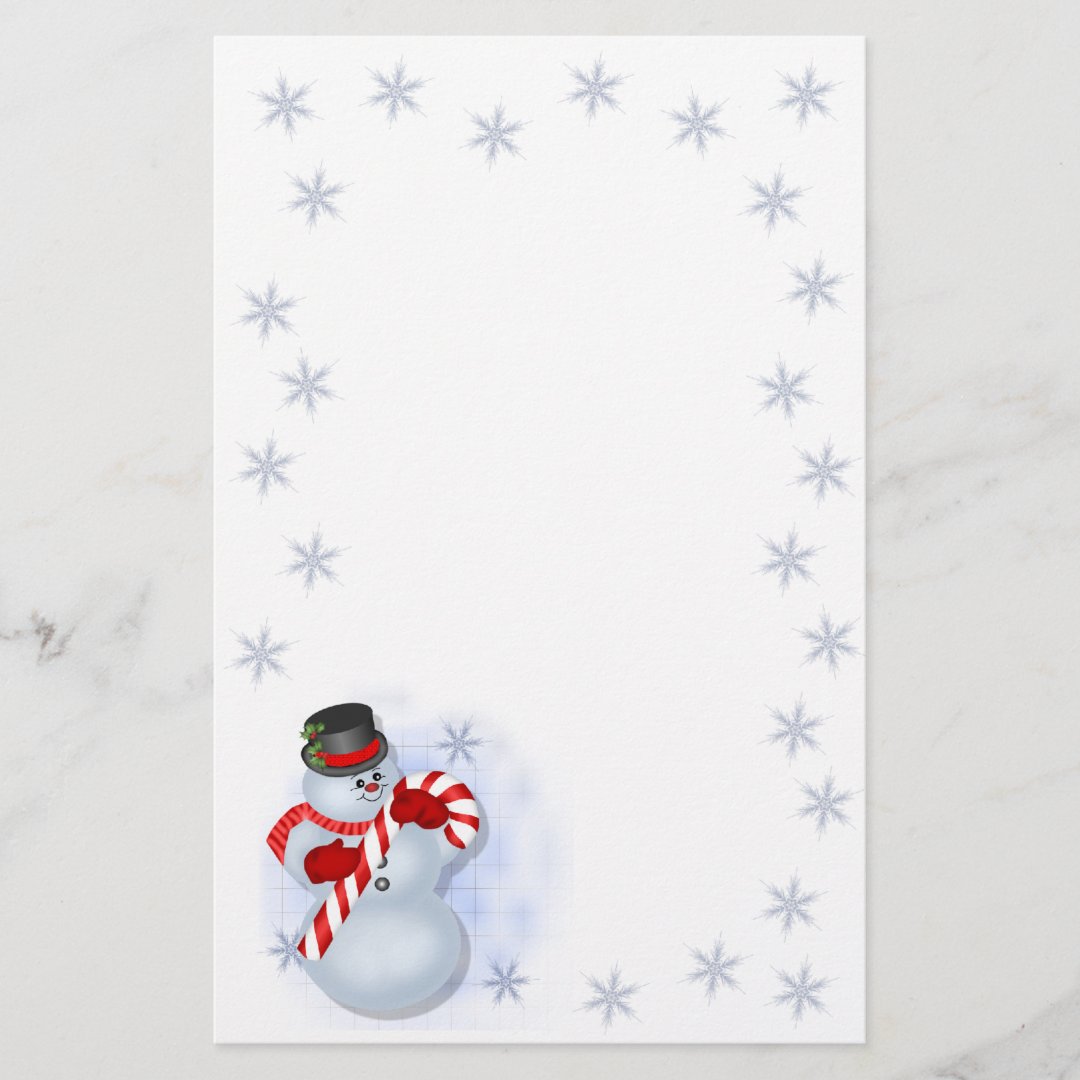 Snowman Christmas Stationery | Zazzle