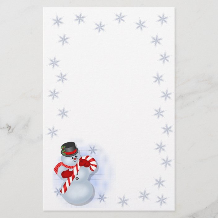 Snowman Christmas Stationery | Zazzle