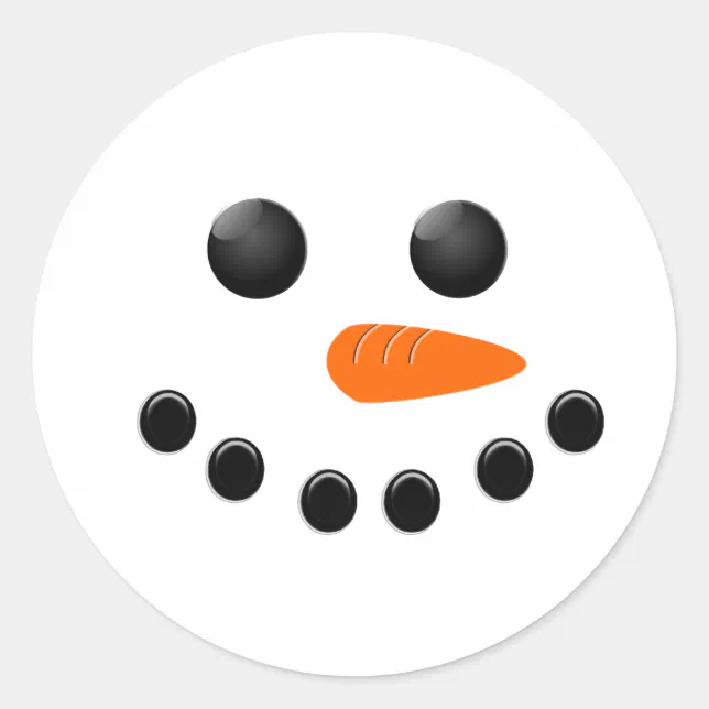 Snowman Classic Round Sticker | Zazzle