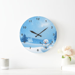 Snowman Clock | Zazzle