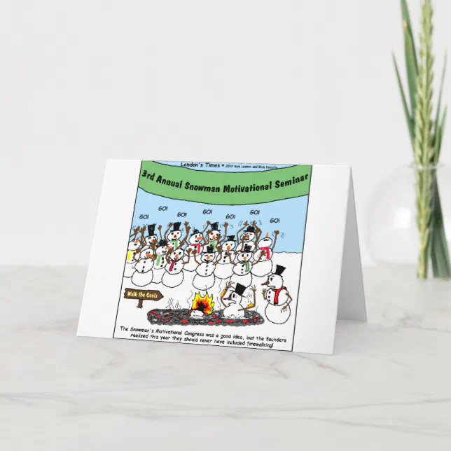 Snowman Convention Funny Christmas Gifts & Tees Holiday Card | Zazzle