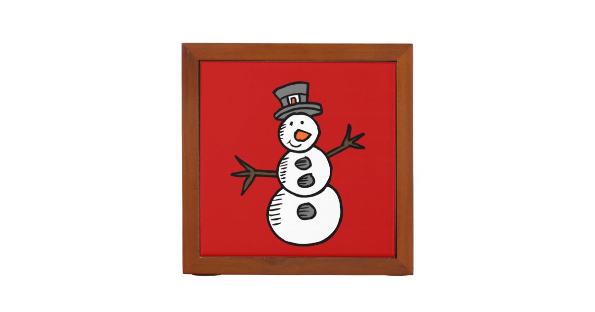 Snowman Desk Organizer | Zazzle