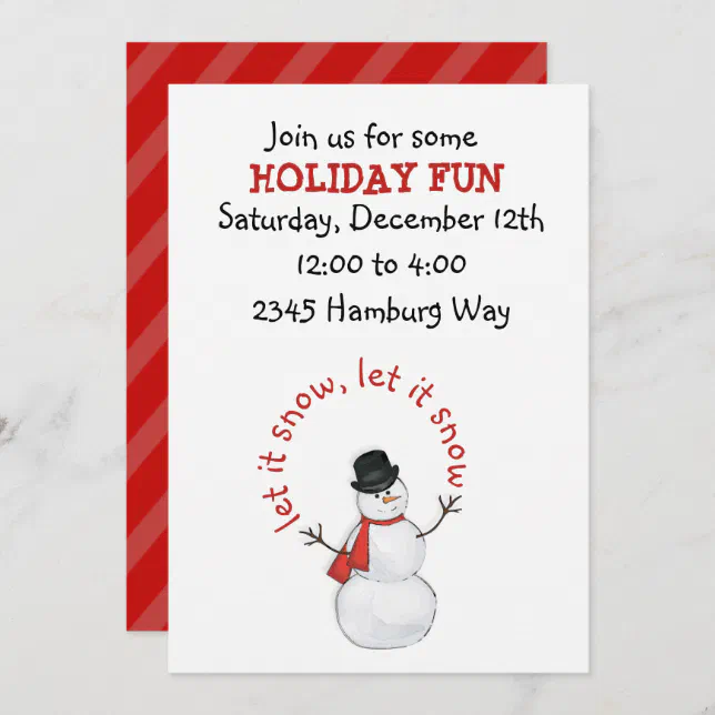 Snowman Editable Invitation | Zazzle