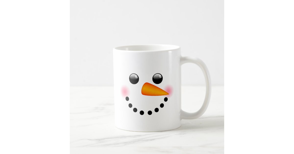 Snowman face coffee mug | Zazzle