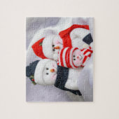 Snowman Family in Christmas Jigsaw Puzzle | Zazzle