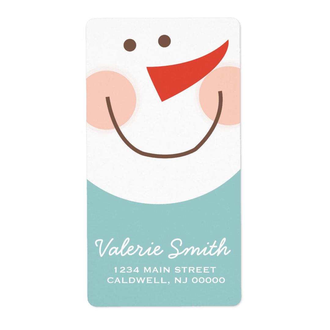Snowman Labels | Holidays | Zazzle