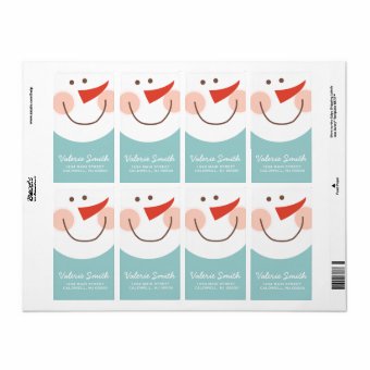 Snowman Labels | Holidays | Zazzle