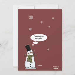 Snowman Moving Announcement Card | Zazzle