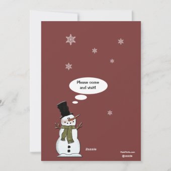 Snowman Moving Announcement Card | Zazzle