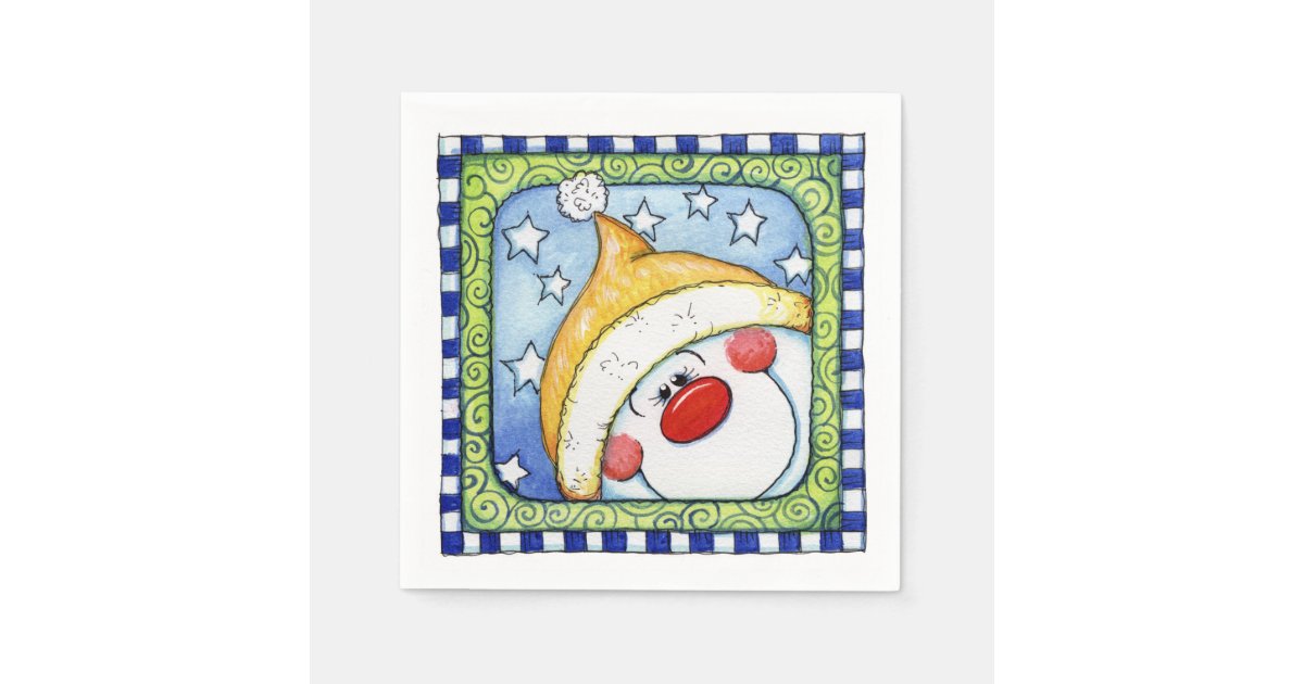 Snowman - Paper Napkins | Zazzle