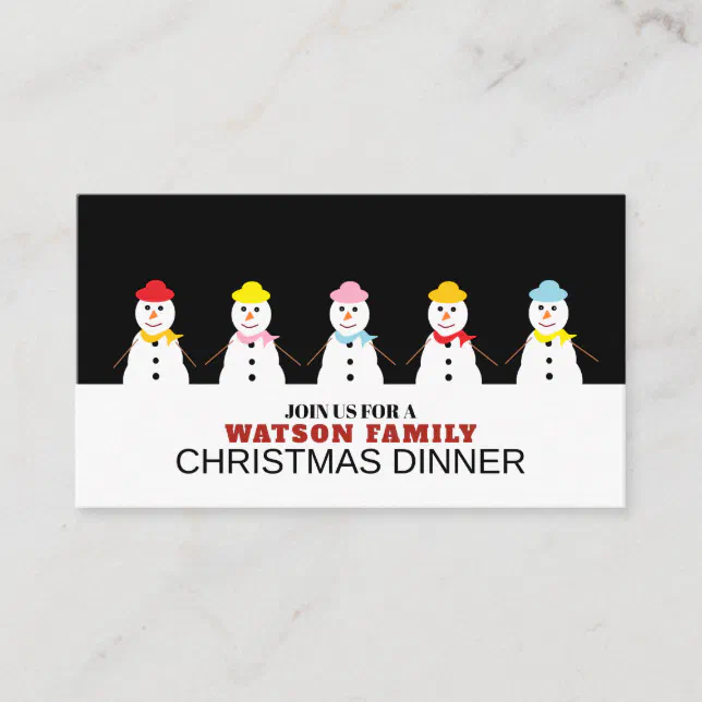 Snowman parade, Christmas Party Ticket Invitation | Zazzle