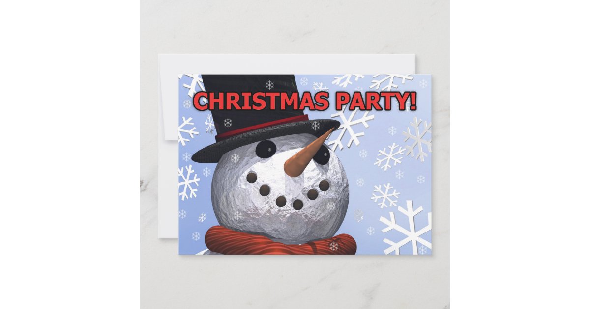 Snowman Party invitation | Zazzle