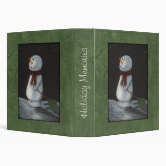 Snowman Photo Album Binder | Zazzle