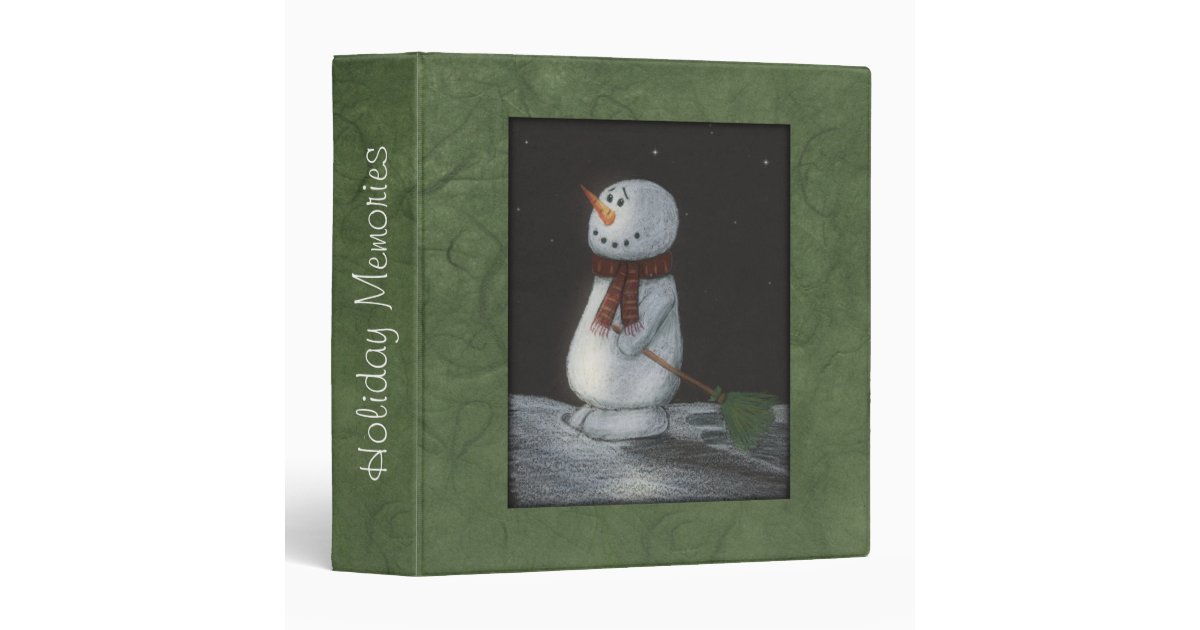 Snowman Photo Album Binder | Zazzle