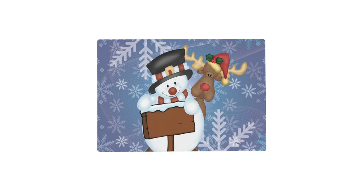 Snowman Placemat | Zazzle