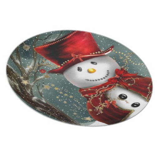 Snowman Plate | Zazzle