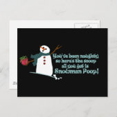 Snowman Poop Postcard | Zazzle