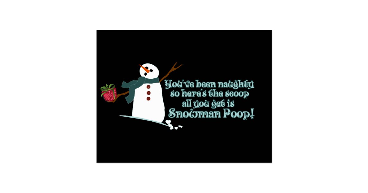 Snowman Poop Postcard | Zazzle.com