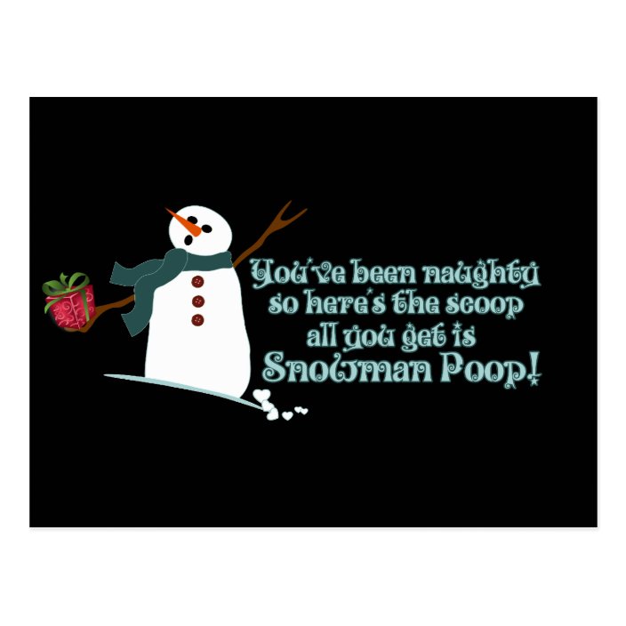 Snowman Poop Postcard | Zazzle.com