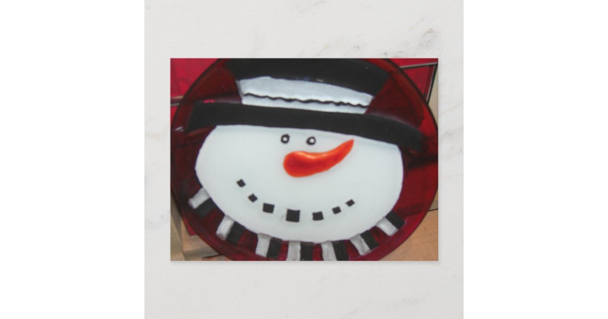 SNOWMAN post card | Zazzle