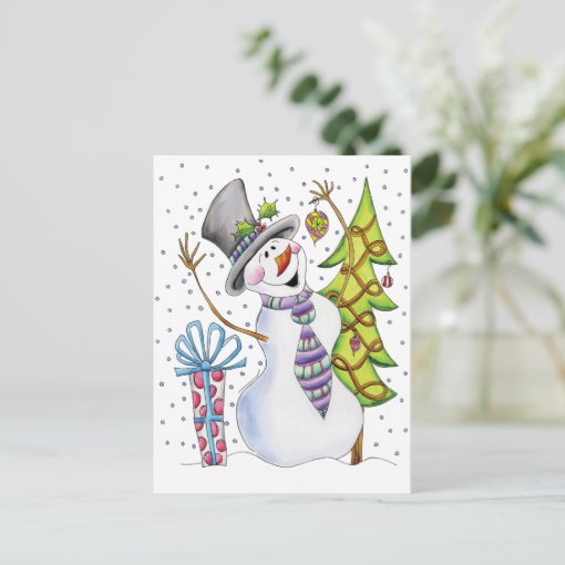 Snowman Postcard | Zazzle