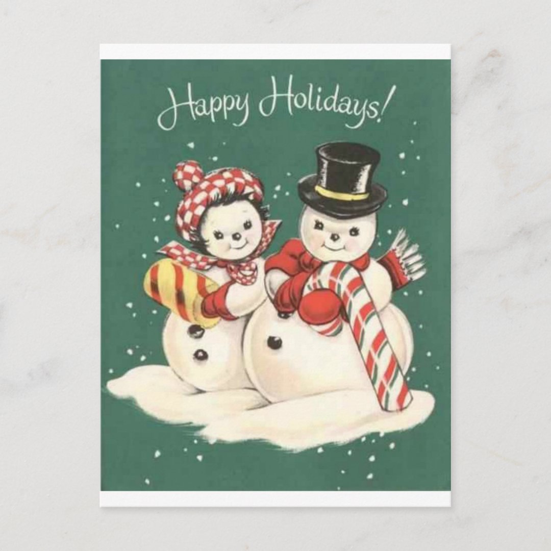 Snowman Postcard | Zazzle