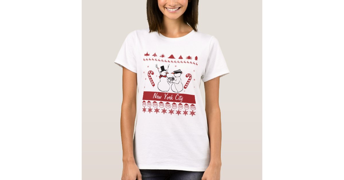 Snowman Robbery Ugly Christmas Sweater Any City | Zazzle