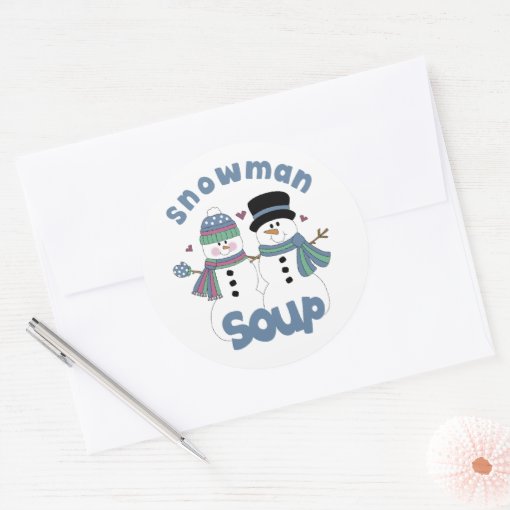 Snowman Soup Label | Zazzle