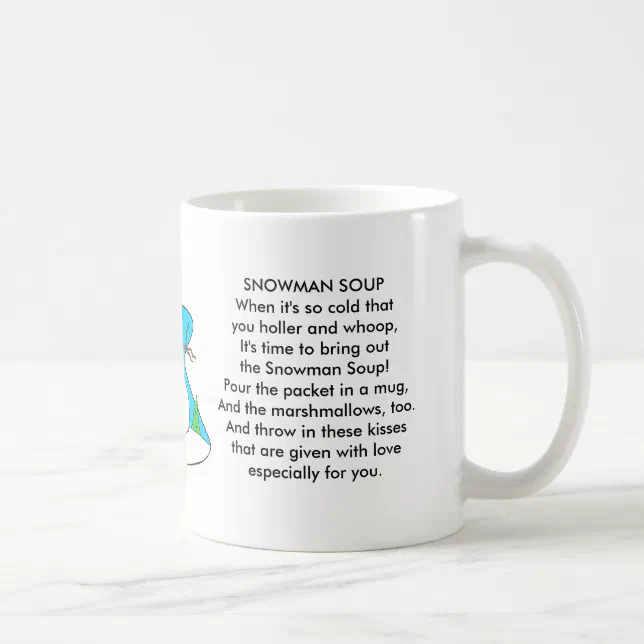 Snowman Soup Poem Mug | Zazzle