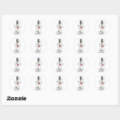 Snowman Stick Figure Sticker | Zazzle