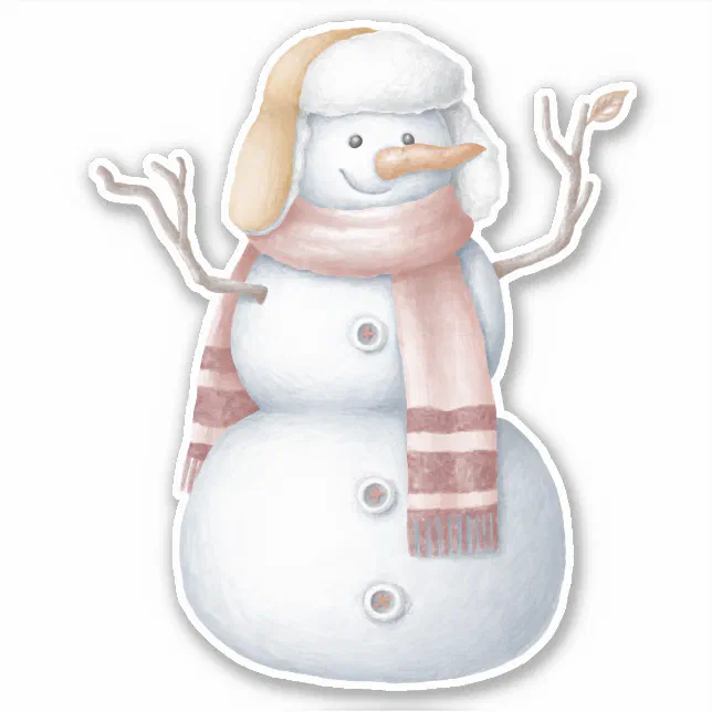 Snowman sticker | Zazzle