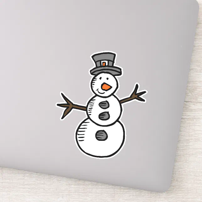 Snowman Sticker | Zazzle