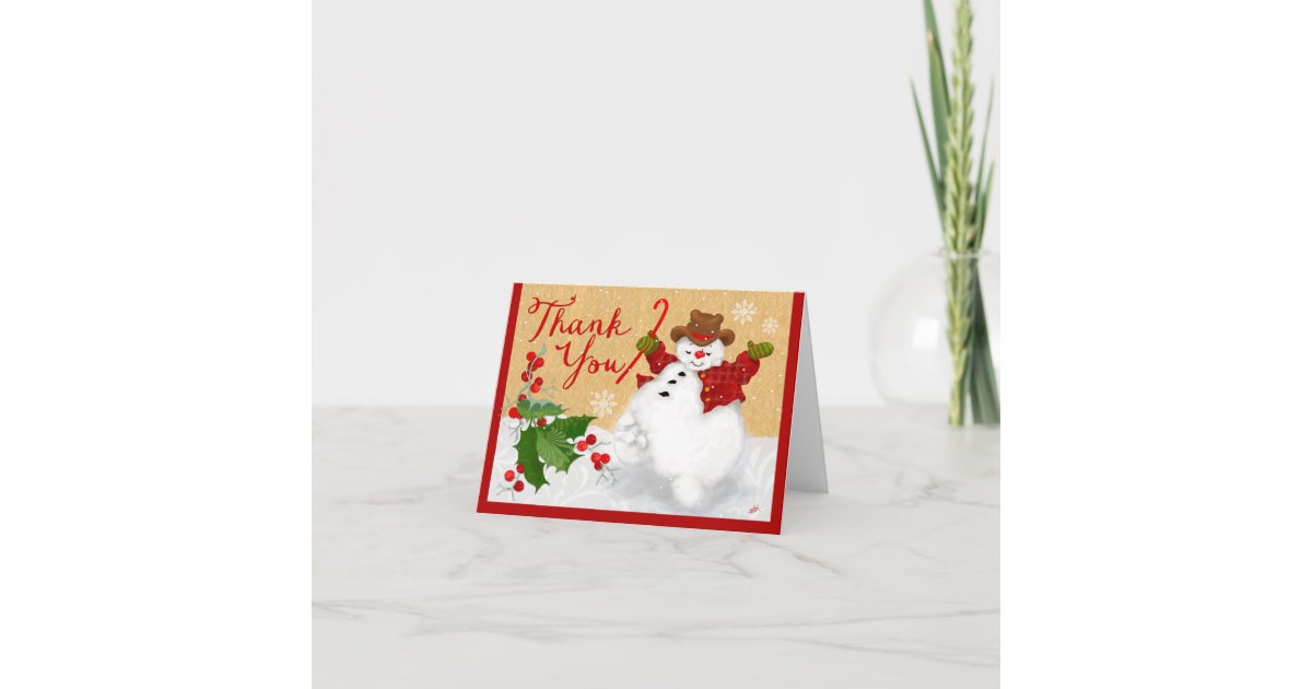 Snowman Thank You | Zazzle