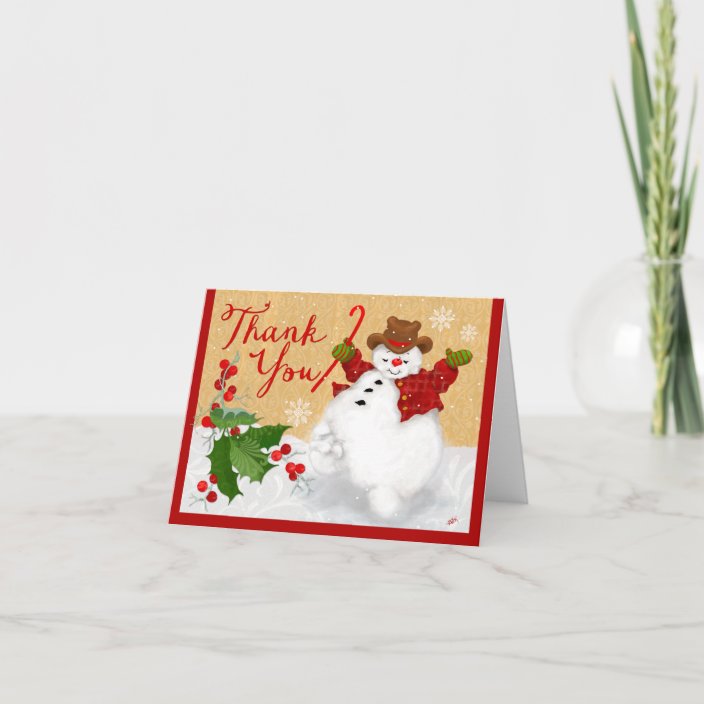 Snowman Thank You | Zazzle