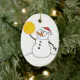 Snowman Throwing Water Polo Ball Ceramic Ornament | Zazzle
