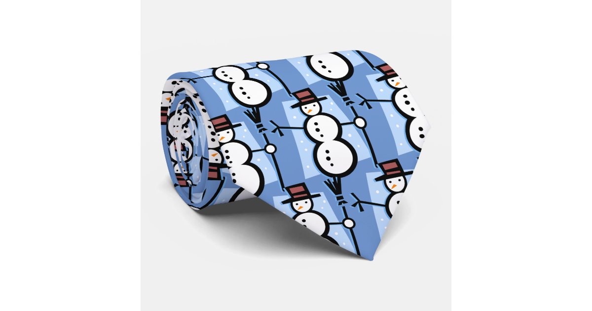 Snowman Tie | Zazzle