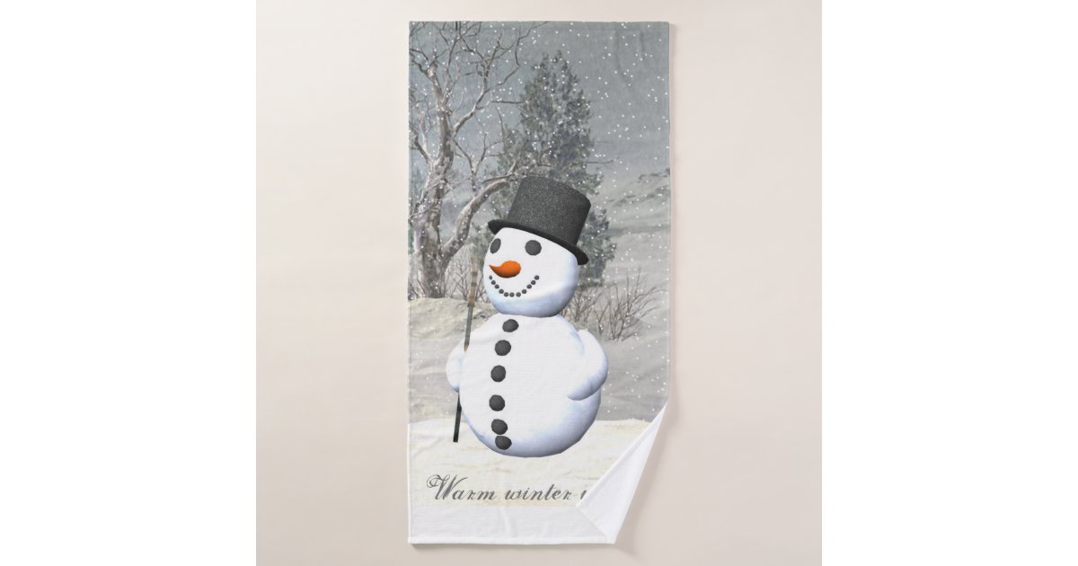 Snowman towel set | Zazzle