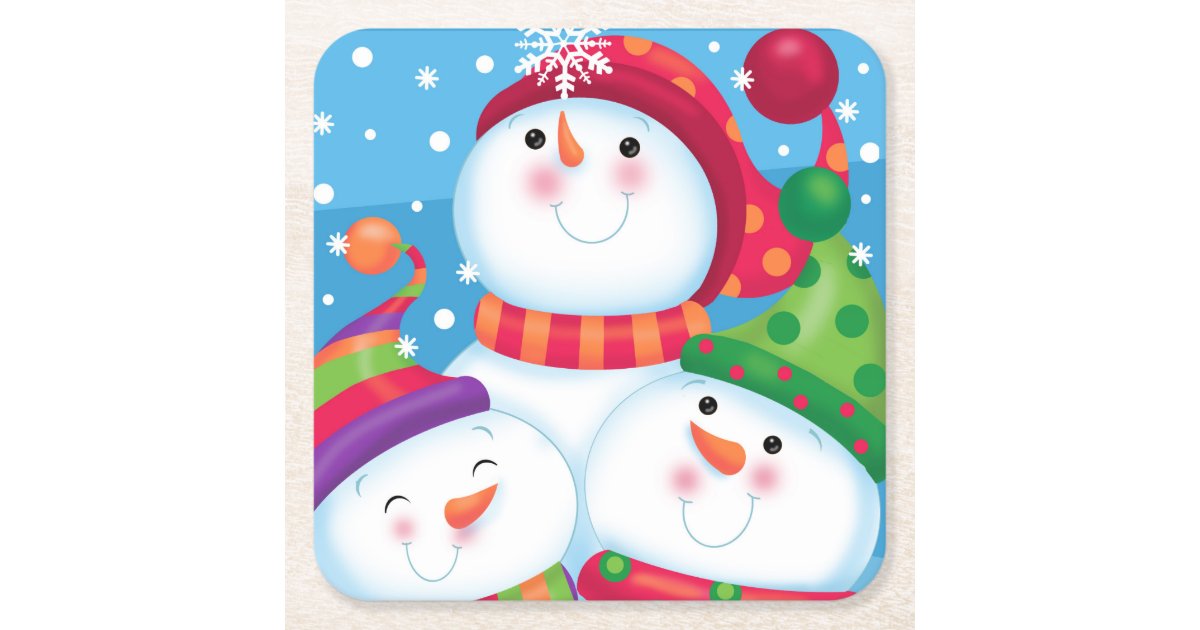 Snowman Trio Coaster | Zazzle