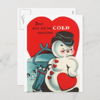 Snowman Valentine Card | Zazzle