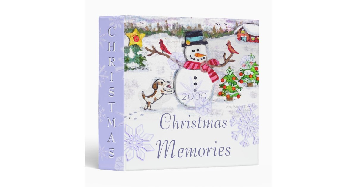 Snowman Winter Christmas Photo Binder Medium | Zazzle