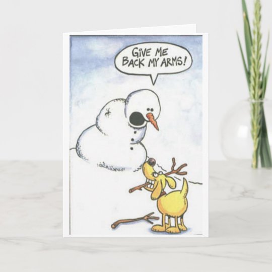 Snowman without arms holiday card | Zazzle.com