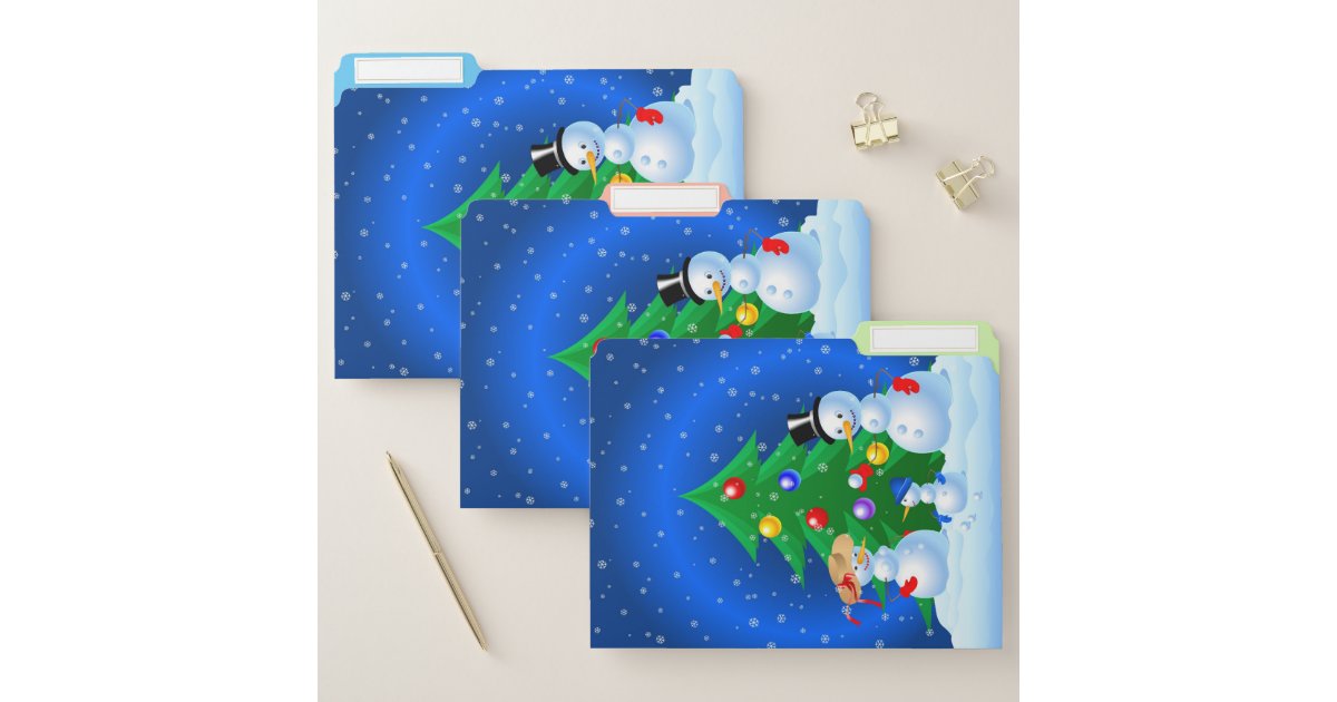 Snowmen Family Fun File Folder | Zazzle