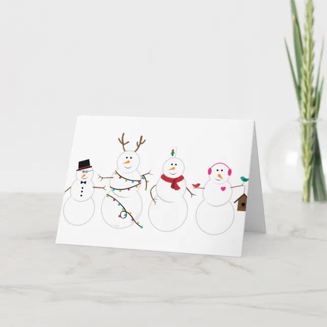 Snowmen Friends Card | Zazzle