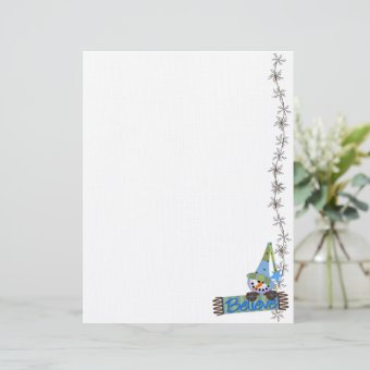Snowmen Holiday Letterhead | Zazzle