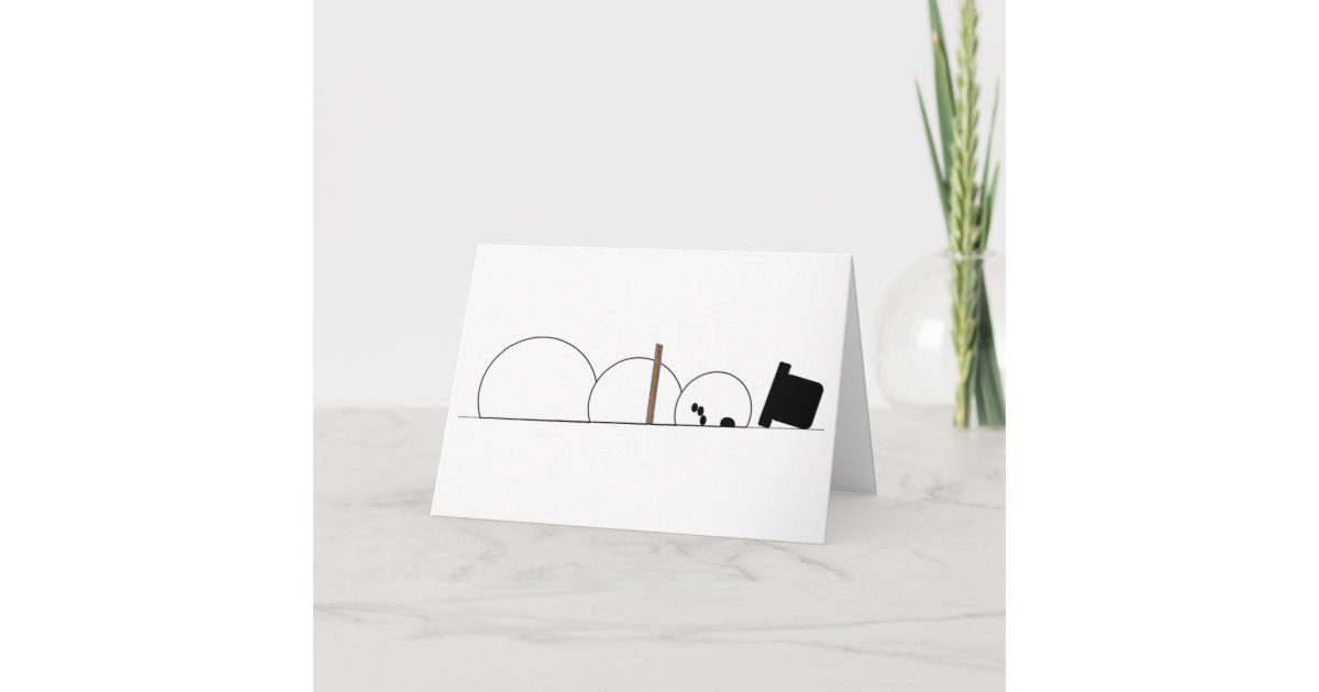 Snowmen Push Ups Holiday Card | Zazzle