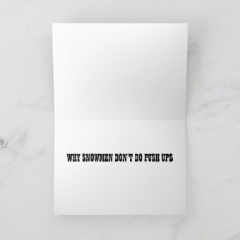 Snowmen Push Ups Holiday Card | Zazzle