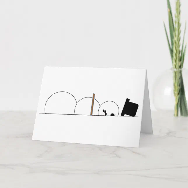 Snowmen Push Ups Holiday Card | Zazzle