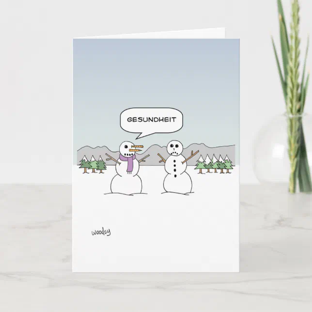 Snowmen Sneeze Card | Zazzle